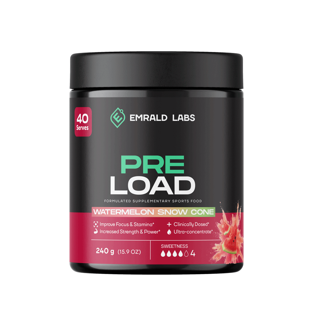 Buy Pre Load Pre-Workout Powder by Emrald Labs Online – Supps R Us
